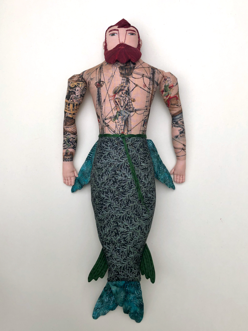 Red-haired Merman with Skeletons | Doll