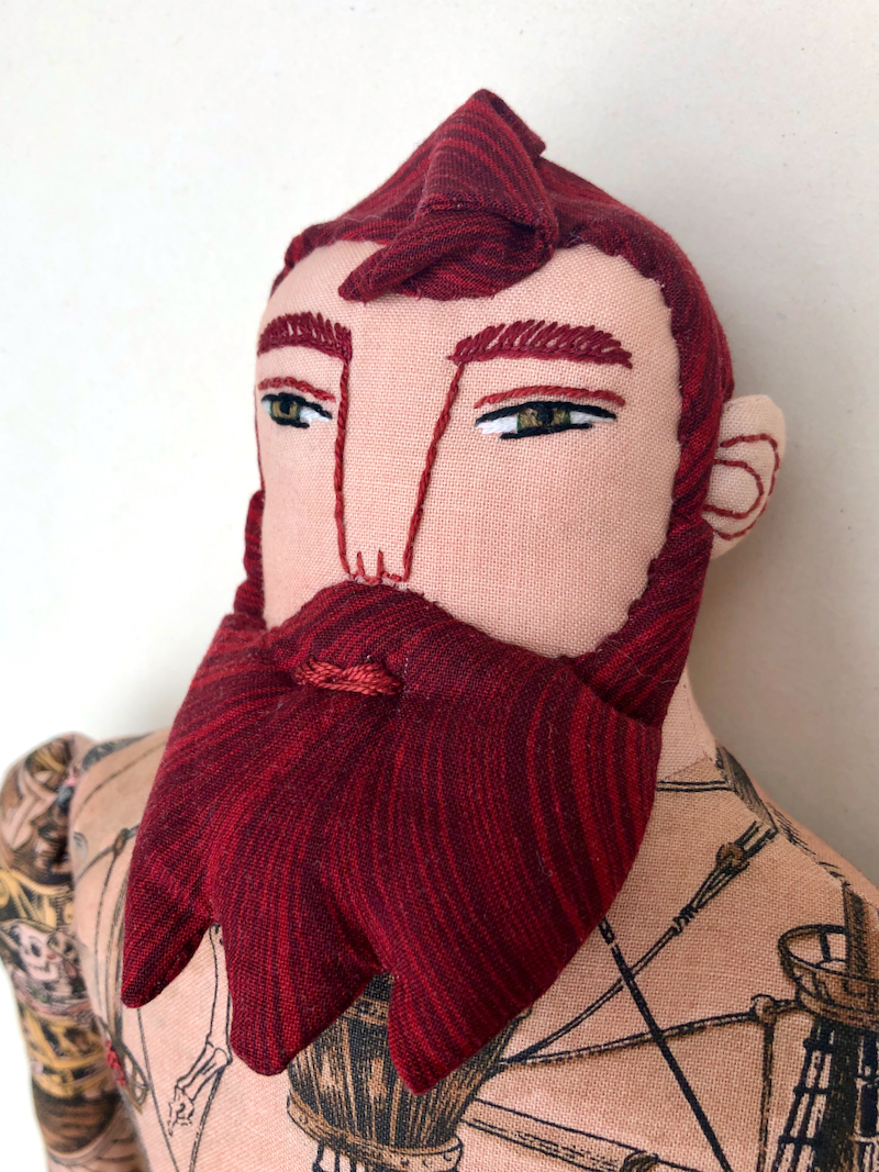 Red-haired Merman with Skeletons | Doll
