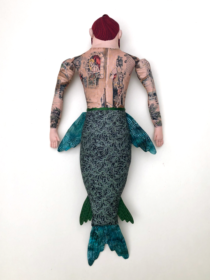 Red-haired Merman with Skeletons | Doll